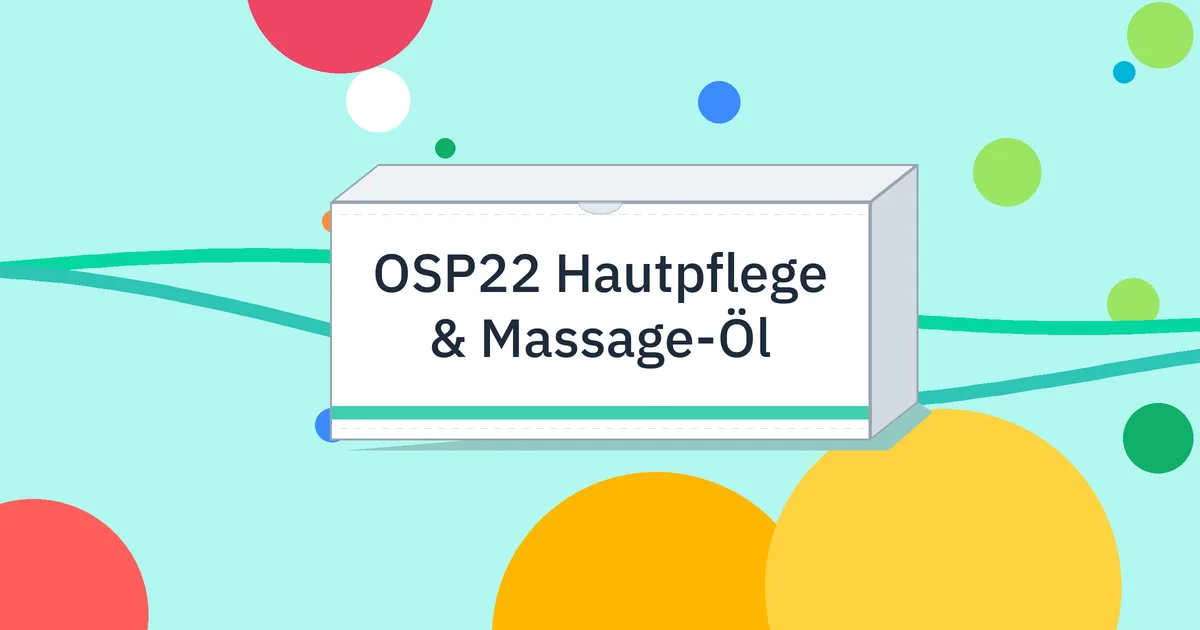 Symbolbild: Packung mit der Aufschrift OSP22 Hautpflege & Massage-Öl (PZN 16129807) – Verfügbarkeit und Bezug in Apotheken in Frankfurt am Main