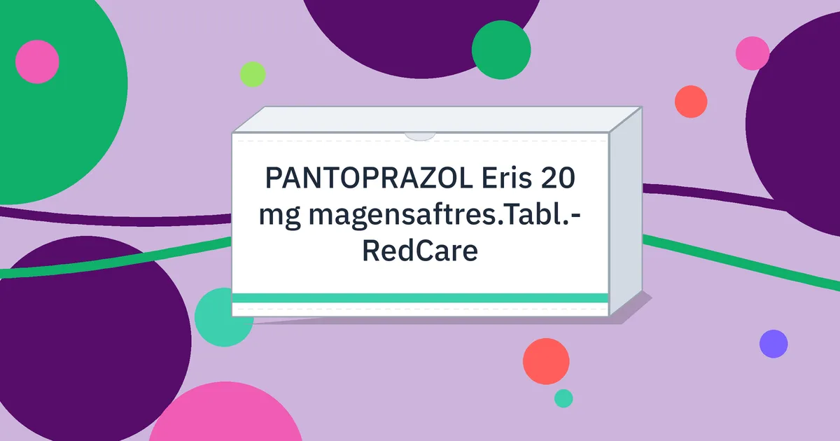 Symbolbild: Packung mit der Aufschrift PANTOPRAZOL Eris 20 mg magensaftres.Tabl.-RedCare (PZN 16762999) – Verfügbarkeit und Bezug in Apotheken in Frankfurt am Main