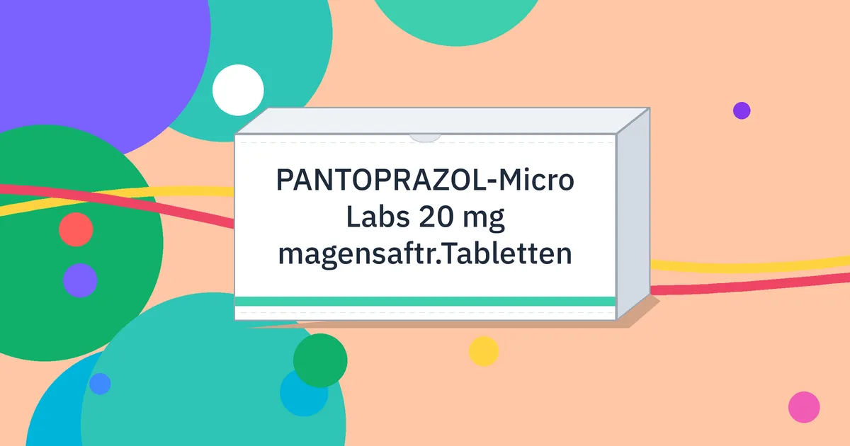 Symbolbild: Packung mit der Aufschrift PANTOPRAZOL-Micro Labs 20 mg magensaftr.Tabletten (PZN 10516644) – Verfügbarkeit und Bezug in Apotheken in Frankfurt am Main