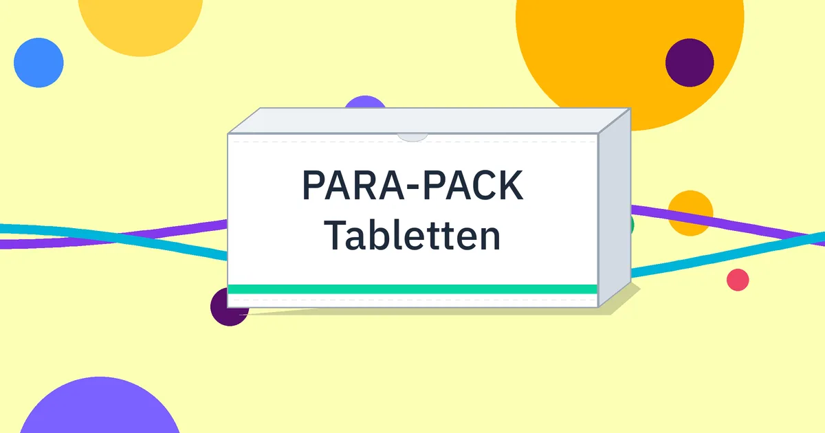 Symbolbild: Packung mit der Aufschrift PARA-PACK Tabletten (PZN 15660587) – Verfügbarkeit und Bezug in Apotheken in Frankfurt am Main