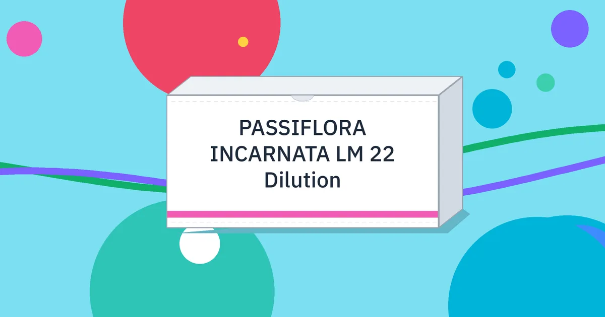 Symbolbild: Packung mit der Aufschrift PASSIFLORA INCARNATA LM 22 Dilution (PZN 12976901) – Verfügbarkeit und Bezug in Apotheken in Frankfurt am Main