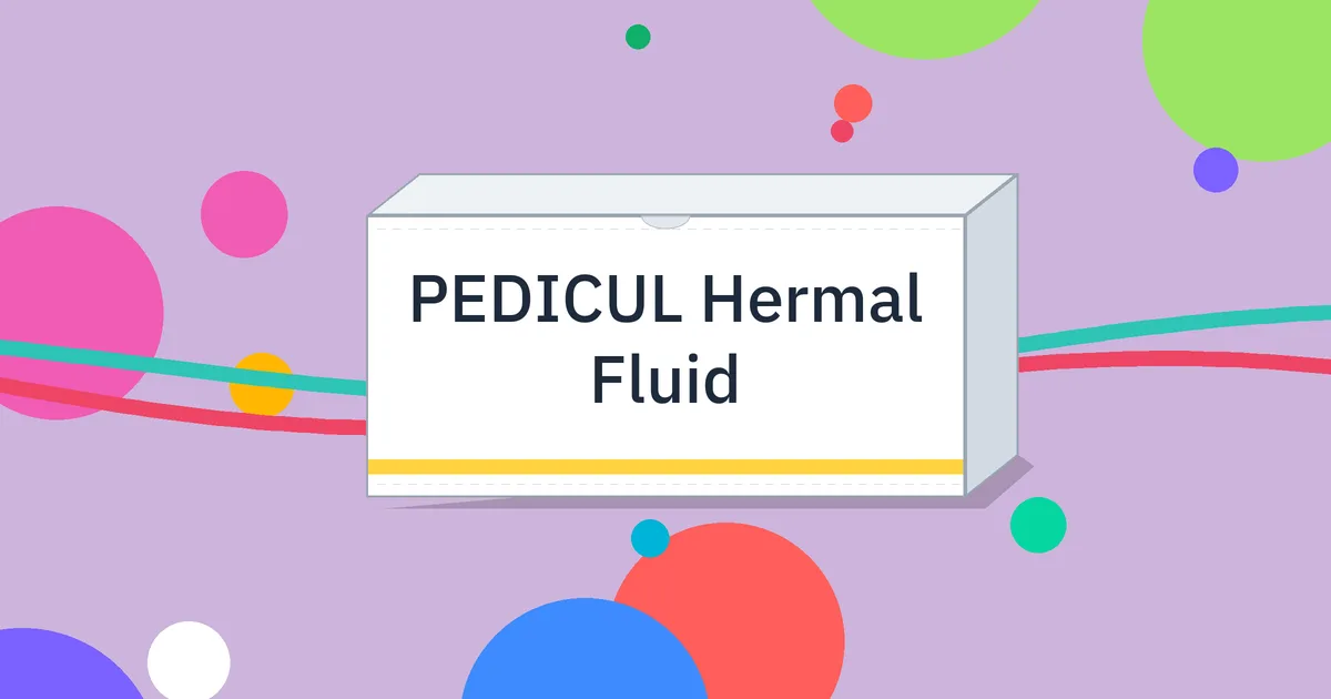 Symbolbild: Packung mit der Aufschrift PEDICUL Hermal Fluid (PZN 01566809) – Verfügbarkeit und Bezug in Apotheken in Frankfurt am Main