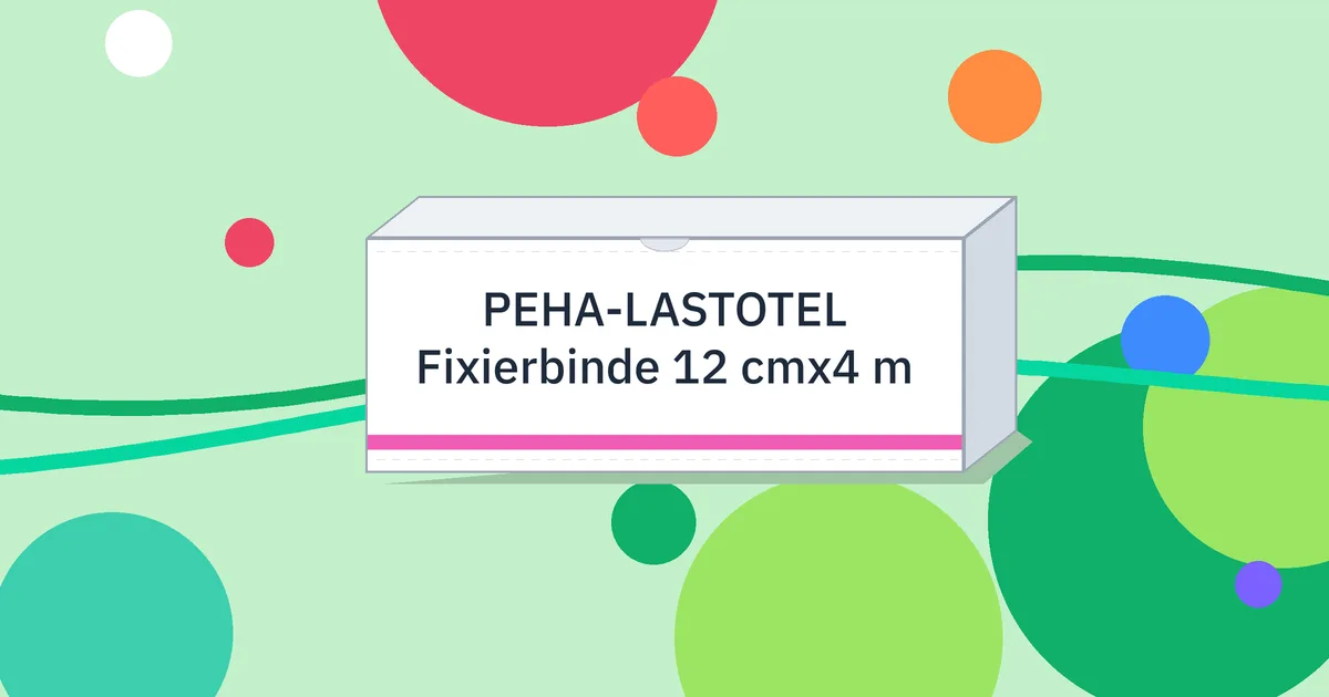 Symbolbild: Packung mit der Aufschrift PEHA-LASTOTEL Fixierbinde 12 cmx4 m (PZN 15878978) – Verfügbarkeit und Bezug in Apotheken in Frankfurt am Main