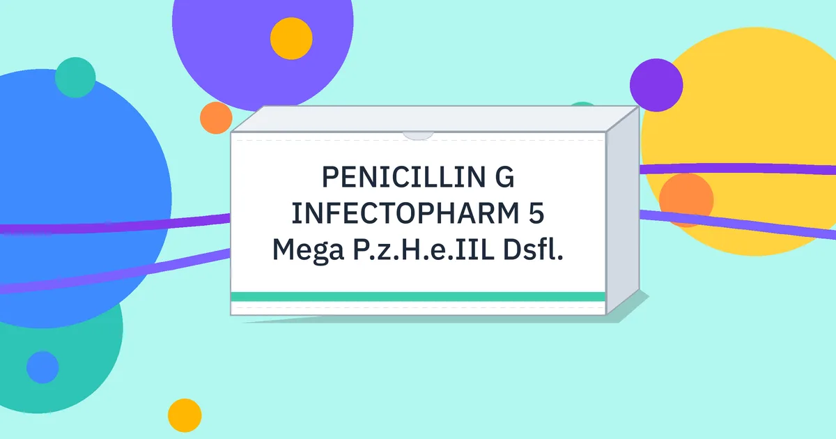 Symbolbild: Packung mit der Aufschrift PENICILLIN G INFECTOPHARM 5 Mega P.z.H.e.IIL Dsfl. (PZN 12602796) – Verfügbarkeit und Bezug in Apotheken in Frankfurt am Main