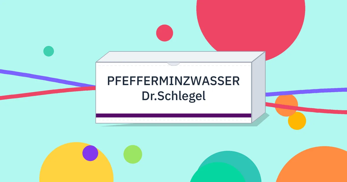 Symbolbild: Packung mit der Aufschrift PFEFFERMINZWASSER Dr.Schlegel (PZN 07549166) – Verfügbarkeit und Bezug in Apotheken in Frankfurt am Main
