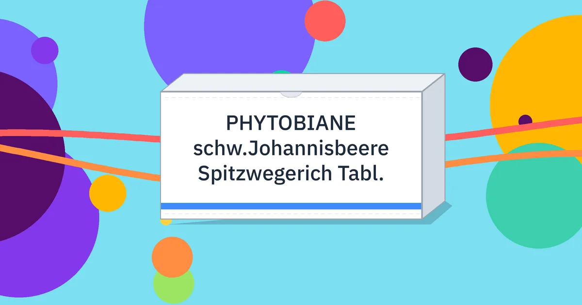 Symbolbild: Packung mit der Aufschrift PHYTOBIANE schw.Johannisbeere Spitzwegerich Tabl. (PZN 20157347) – Verfügbarkeit und Bezug in Apotheken in Frankfurt am Main