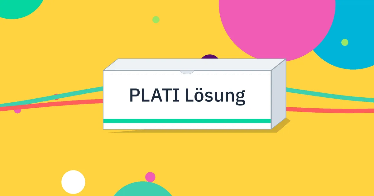 Symbolbild: Packung mit der Aufschrift PLATI Lösung (PZN 05015503) – Verfügbarkeit und Bezug in Apotheken in Frankfurt am Main