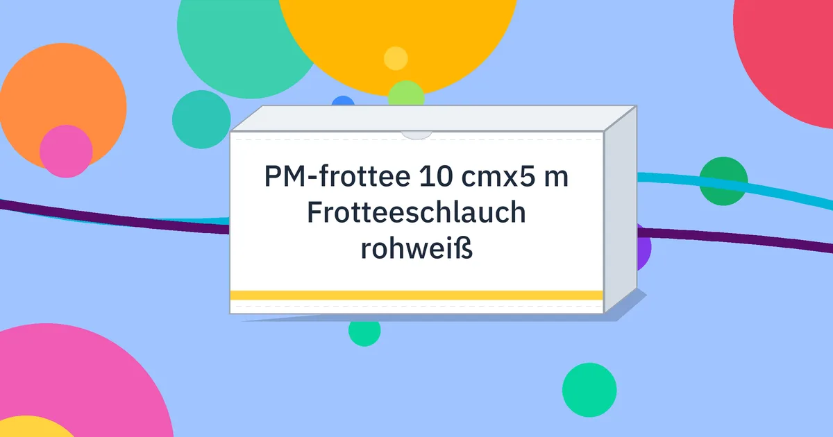 Symbolbild: Packung mit der Aufschrift PM-frottee 10 cmx5 m Frotteeschlauch rohweiß (PZN 18846045) – Verfügbarkeit und Bezug in Apotheken in Frankfurt am Main