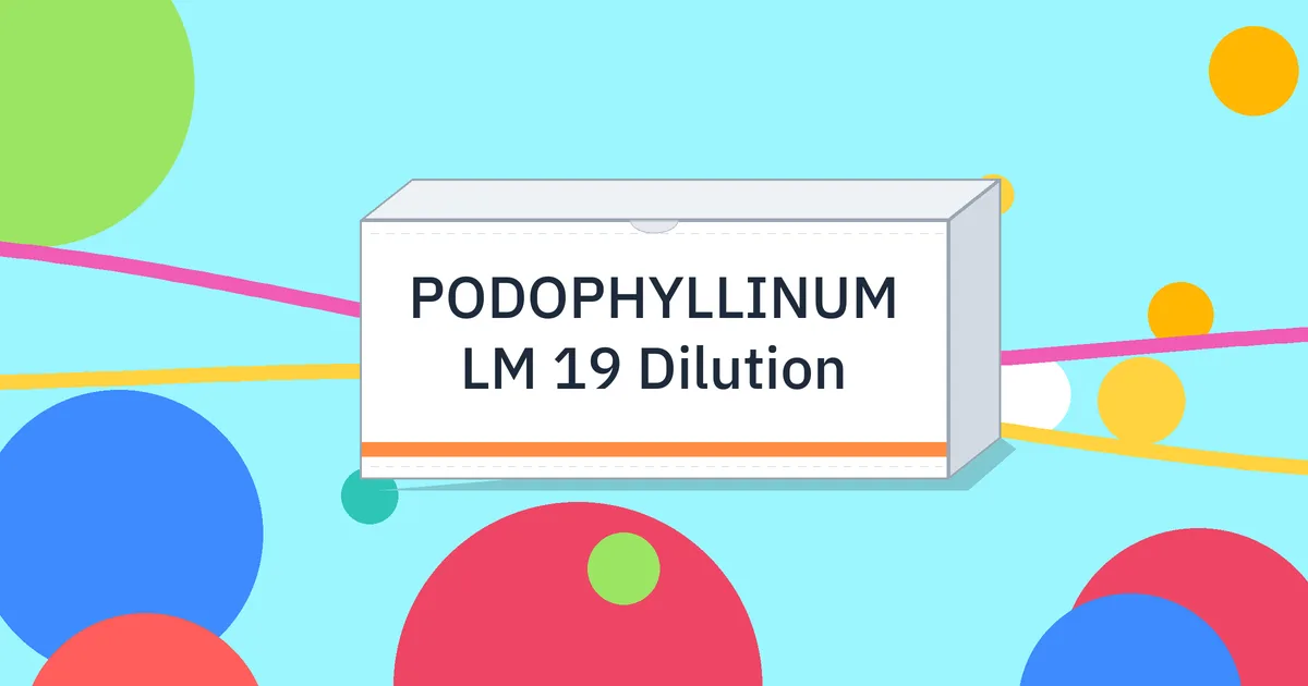 Symbolbild: Packung mit der Aufschrift PODOPHYLLINUM LM 19 Dilution (PZN 13661097) – Verfügbarkeit und Bezug in Apotheken in Frankfurt am Main