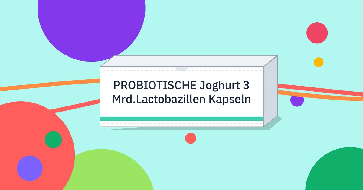 Symbolbild: Packung mit der Aufschrift PROBIOTISCHE Joghurt 3 Mrd.Lactobazillen Kapseln (PZN 00134404) – Verfügbarkeit und Bezug in Apotheken in Frankfurt am Main
