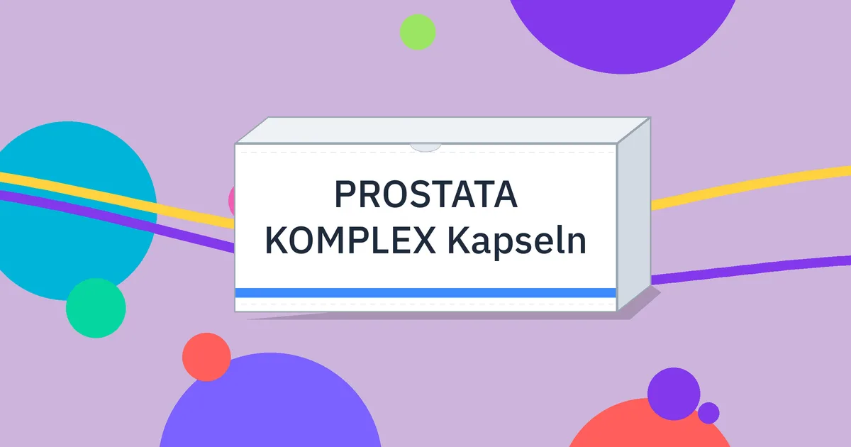Symbolbild: Packung mit der Aufschrift PROSTATA KOMPLEX Kapseln (PZN 19692325) – Verfügbarkeit und Bezug in Apotheken in Frankfurt am Main