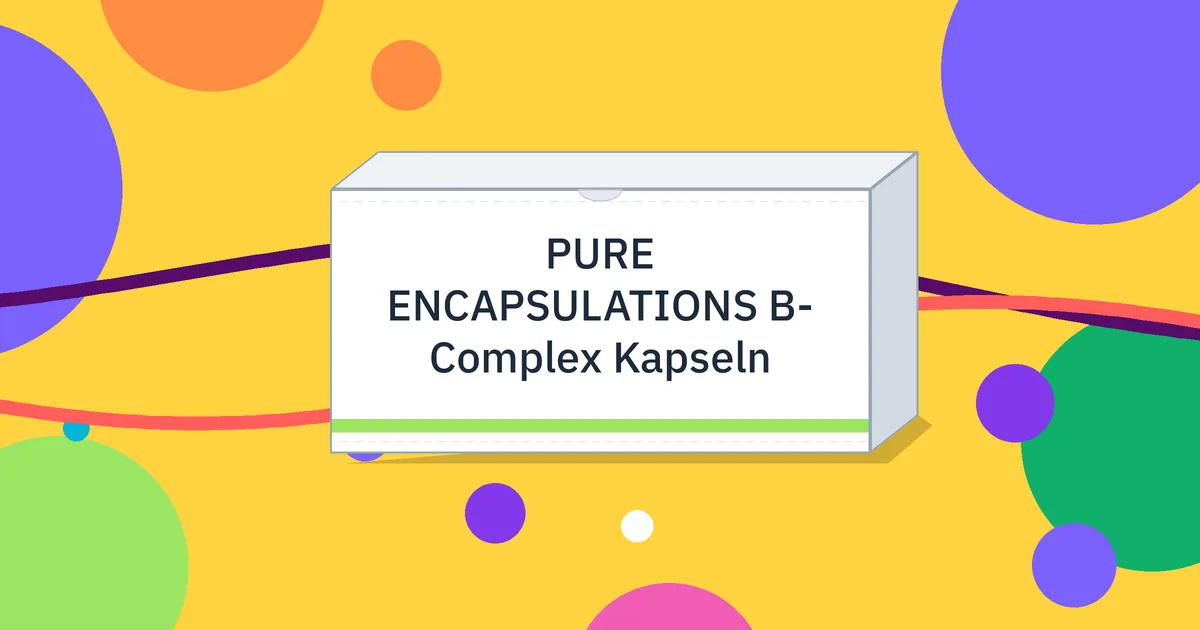 Symbolbild: Packung mit der Aufschrift PURE ENCAPSULATIONS B-Complex Kapseln (PZN 19433026) – Verfügbarkeit und Bezug in Apotheken in Frankfurt am Main