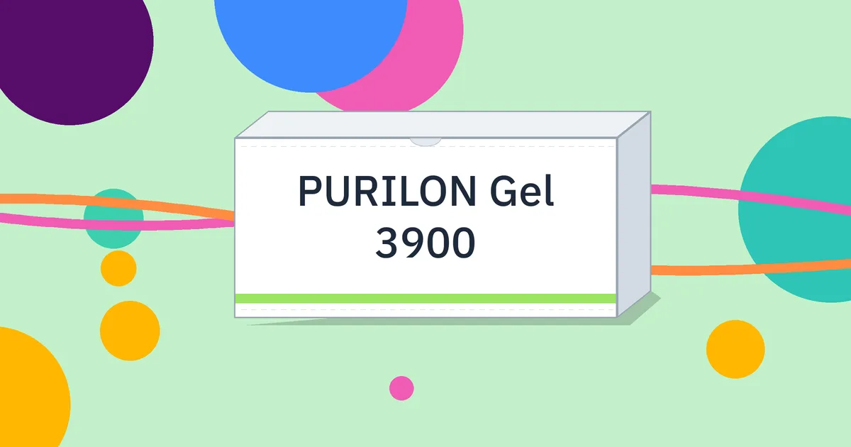 Symbolbild: Packung mit der Aufschrift PURILON Gel 3900 (PZN 13581441) – Verfügbarkeit und Bezug in Apotheken in Frankfurt am Main