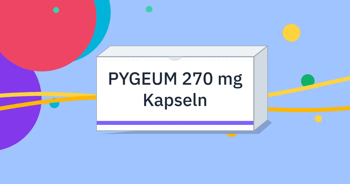 Symbolbild: Packung mit der Aufschrift PYGEUM 270 mg Kapseln (PZN 18216657) – Verfügbarkeit und Bezug in Apotheken in Frankfurt am Main