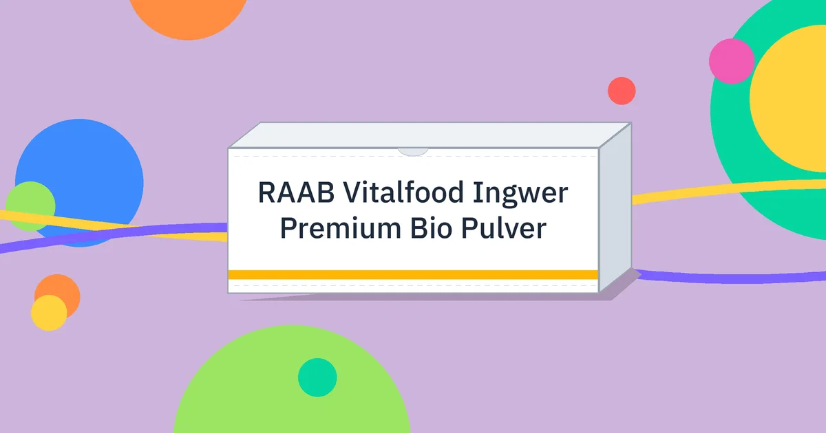 Symbolbild: Packung mit der Aufschrift RAAB Vitalfood Ingwer Premium Bio Pulver (PZN 19304524) – Verfügbarkeit und Bezug in Apotheken in Frankfurt am Main
