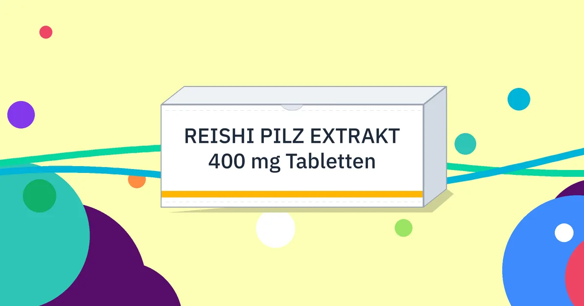 Symbolbild: Packung mit der Aufschrift REISHI PILZ EXTRAKT 400 mg Tabletten (PZN 09464008) – Verfügbarkeit und Bezug in Apotheken in Frankfurt am Main