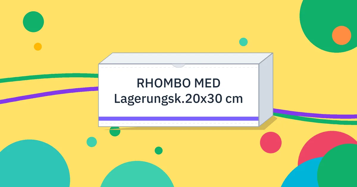 Symbolbild: Packung mit der Aufschrift RHOMBO MED Lagerungsk.20x30 cm (PZN 03947705) – Verfügbarkeit und Bezug in Apotheken in Frankfurt am Main
