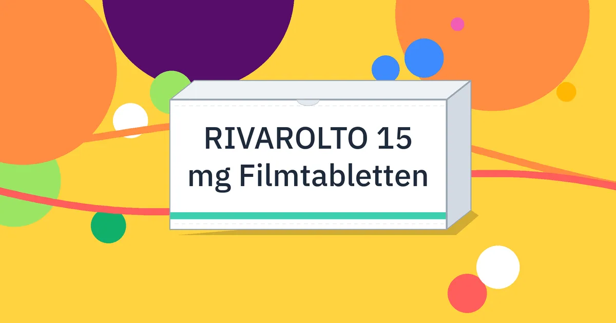 Symbolbild: Packung mit der Aufschrift RIVAROLTO 15 mg Filmtabletten (PZN 19205704) – Verfügbarkeit und Bezug in Apotheken in Frankfurt am Main