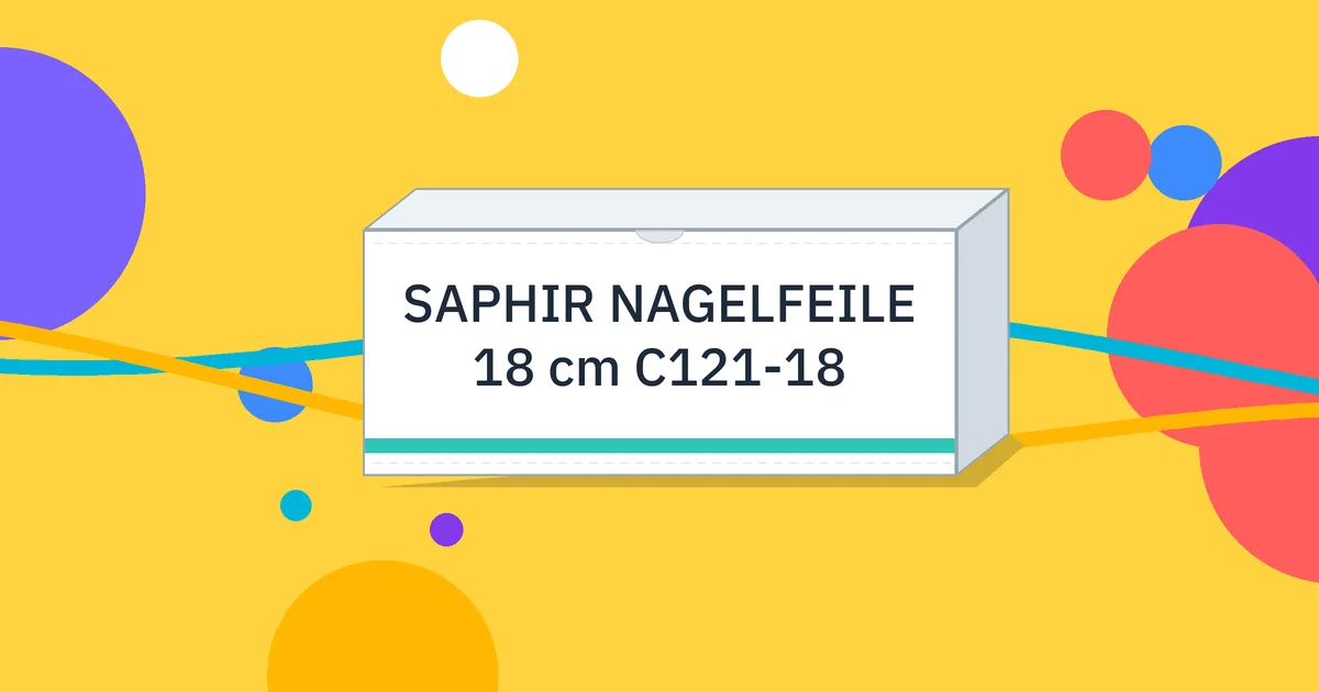 Symbolbild: Packung mit der Aufschrift SAPHIR NAGELFEILE 18 cm C121-18 (PZN 01451319) – Verfügbarkeit und Bezug in Apotheken in Frankfurt am Main