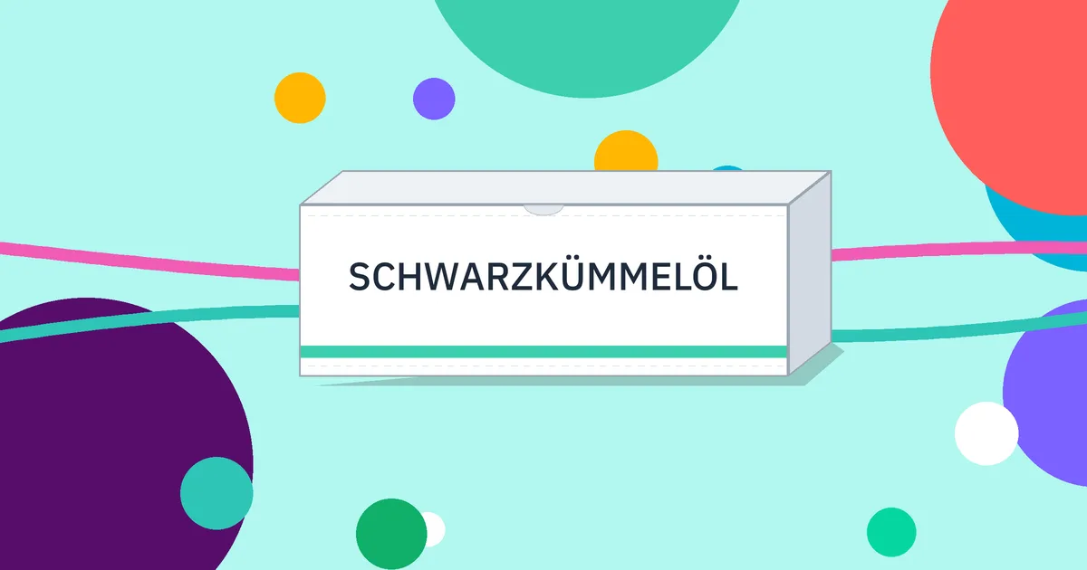 Symbolbild: Packung mit der Aufschrift SCHWARZKÜMMELÖL (PZN 12450317) – Verfügbarkeit und Bezug in Apotheken in Frankfurt am Main