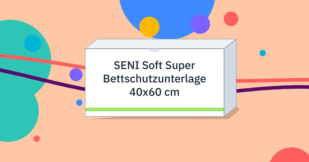 Symbolbild: Packung mit der Aufschrift SENI Soft Super Bettschutzunterlage 40x60 cm (PZN 13598536) – Verfügbarkeit und Bezug in Apotheken in Frankfurt am Main