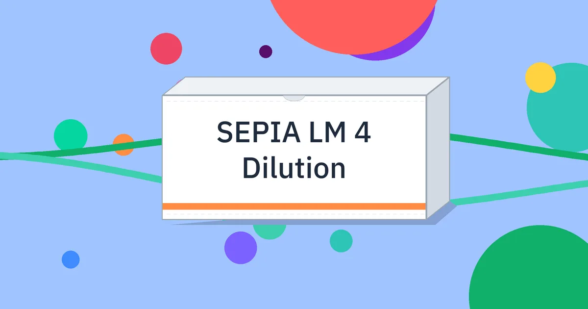Symbolbild: Packung mit der Aufschrift SEPIA LM 4 Dilution (PZN 13188413) – Verfügbarkeit und Bezug in Apotheken in Frankfurt am Main