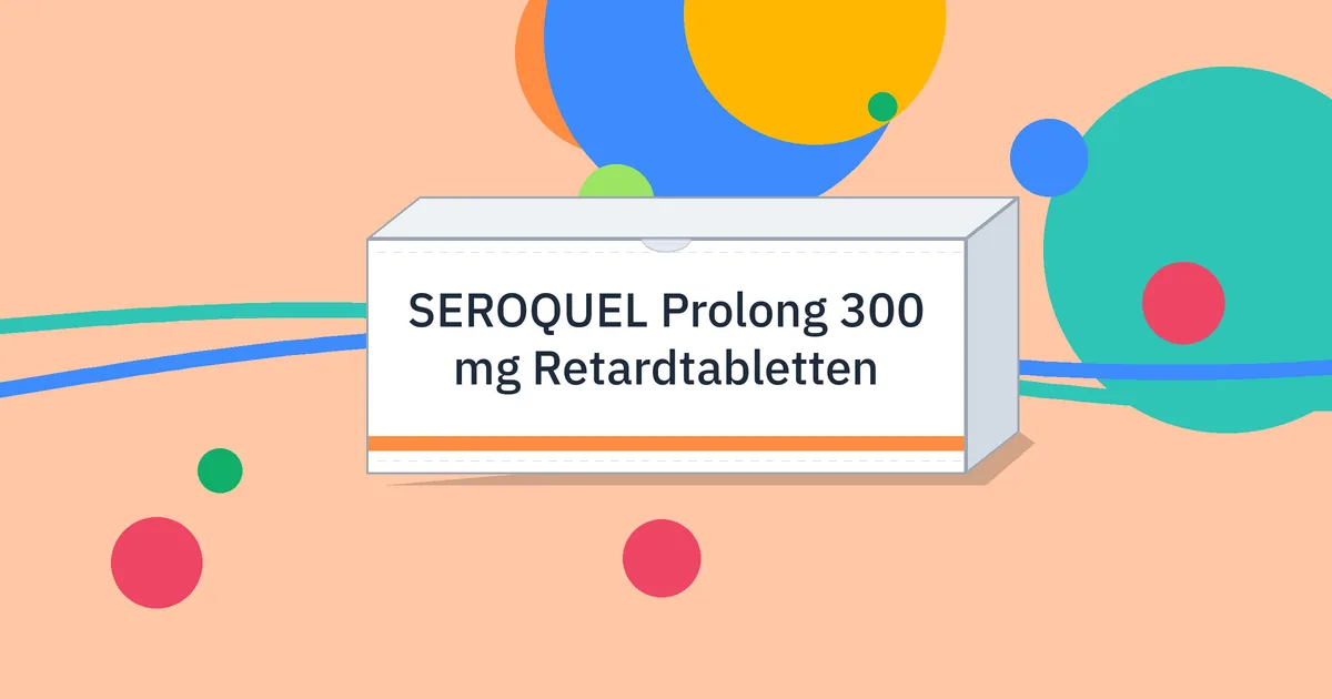 Symbolbild: Packung mit der Aufschrift SEROQUEL Prolong 300 mg Retardtabletten (PZN 02129726) – Verfügbarkeit und Bezug in Apotheken in Frankfurt am Main