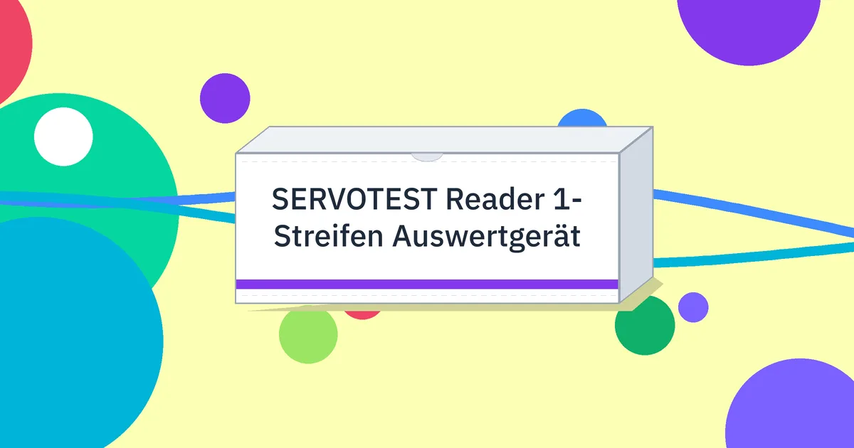 Symbolbild: Packung mit der Aufschrift SERVOTEST Reader 1-Streifen Auswertgerät (PZN 15262645) – Verfügbarkeit und Bezug in Apotheken in Frankfurt am Main