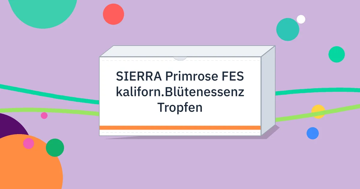 Symbolbild: Packung mit der Aufschrift SIERRA Primrose FES kaliforn.Blütenessenz Tropfen (PZN 18810225) – Verfügbarkeit und Bezug in Apotheken in Frankfurt am Main