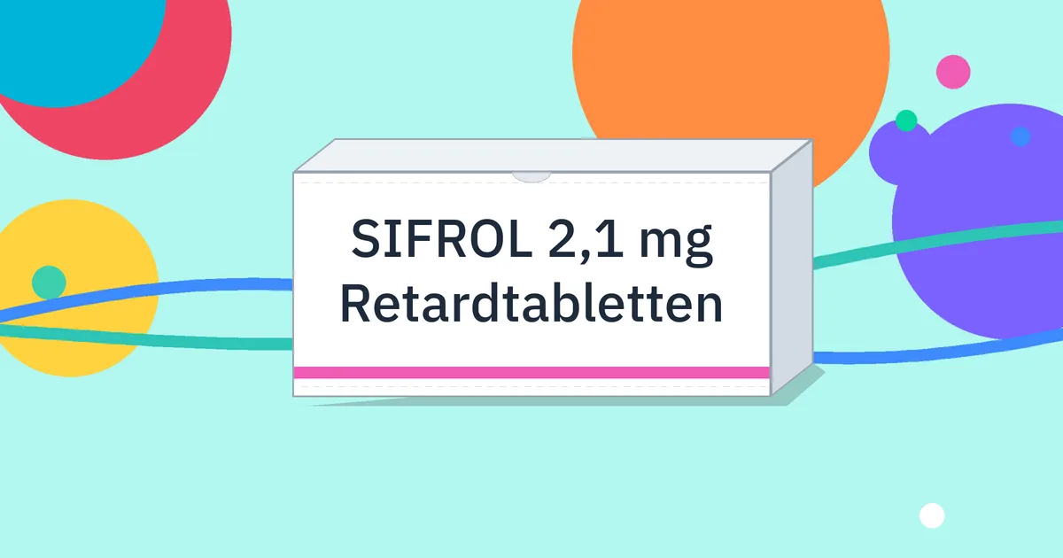 Symbolbild: Packung mit der Aufschrift SIFROL 2,1 mg Retardtabletten (PZN 16698149) – Verfügbarkeit und Bezug in Apotheken in Frankfurt am Main