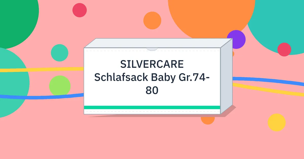 Symbolbild: Packung mit der Aufschrift SILVERCARE Schlafsack Baby Gr.74-80 (PZN 01114533) – Verfügbarkeit und Bezug in Apotheken in Frankfurt am Main