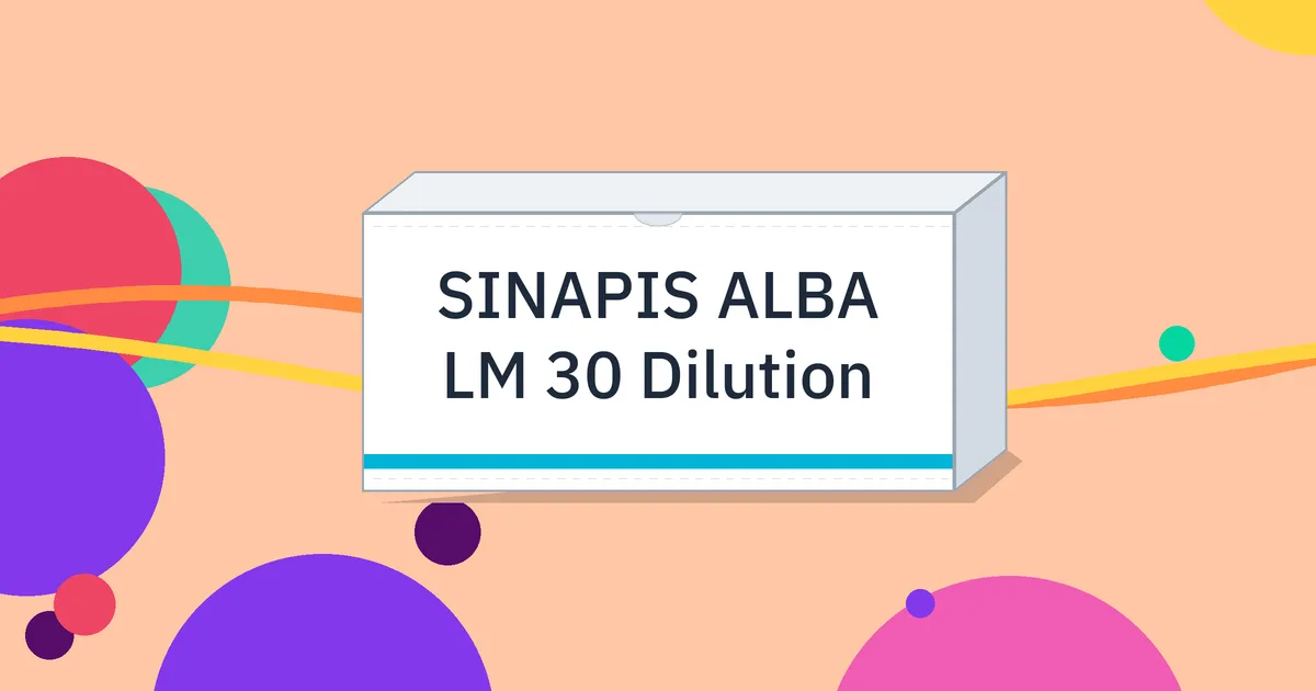 Symbolbild: Packung mit der Aufschrift SINAPIS ALBA LM 30 Dilution (PZN 13190841) – Verfügbarkeit und Bezug in Apotheken in Frankfurt am Main