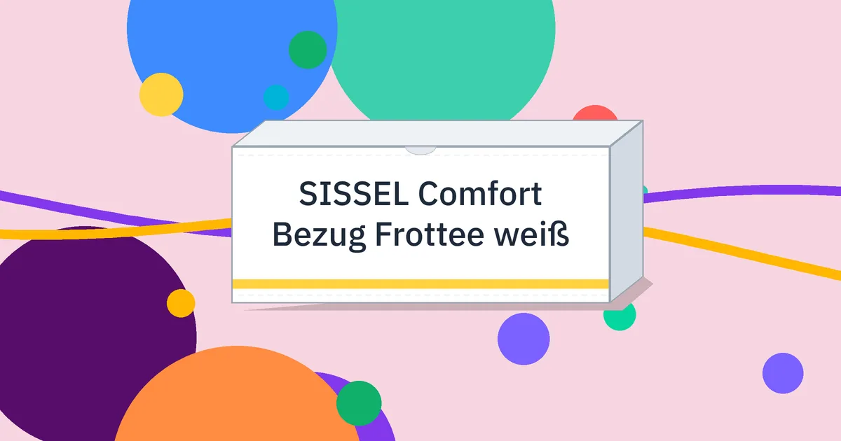 Symbolbild: Packung mit der Aufschrift SISSEL Comfort Bezug Frottee weiß (PZN 14444491) – Verfügbarkeit und Bezug in Apotheken in Frankfurt am Main