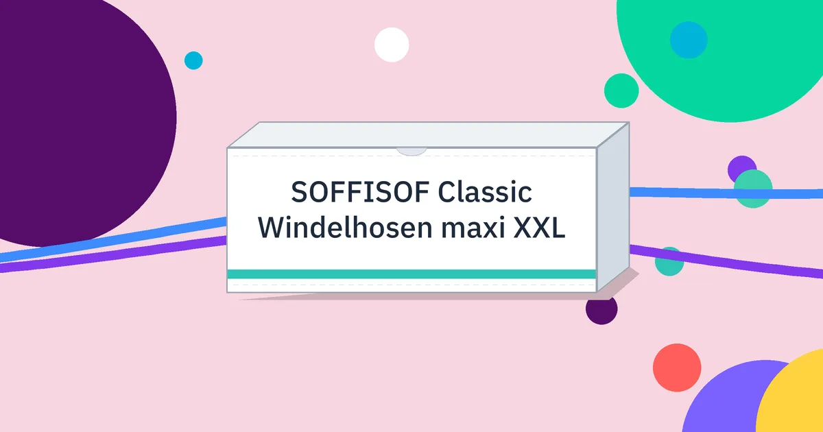 Symbolbild: Packung mit der Aufschrift SOFFISOF Classic Windelhosen maxi XXL (PZN 12566801) – Verfügbarkeit und Bezug in Apotheken in Frankfurt am Main