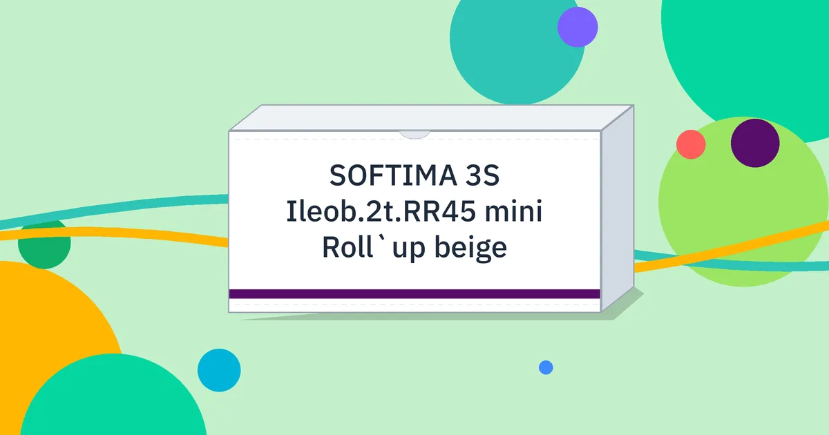 Symbolbild: Packung mit der Aufschrift SOFTIMA 3S Ileob.2t.RR45 mini Roll`up beige (PZN 04763367) – Verfügbarkeit und Bezug in Apotheken in Frankfurt am Main