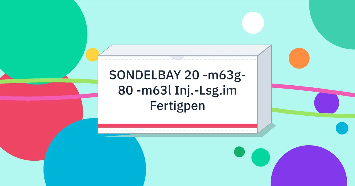 Symbolbild: Packung mit der Aufschrift SONDELBAY 20 -m63g-80 -m63l Inj.-Lsg.im Fertigpen (PZN 19927320) – Verfügbarkeit und Bezug in Apotheken in Frankfurt am Main