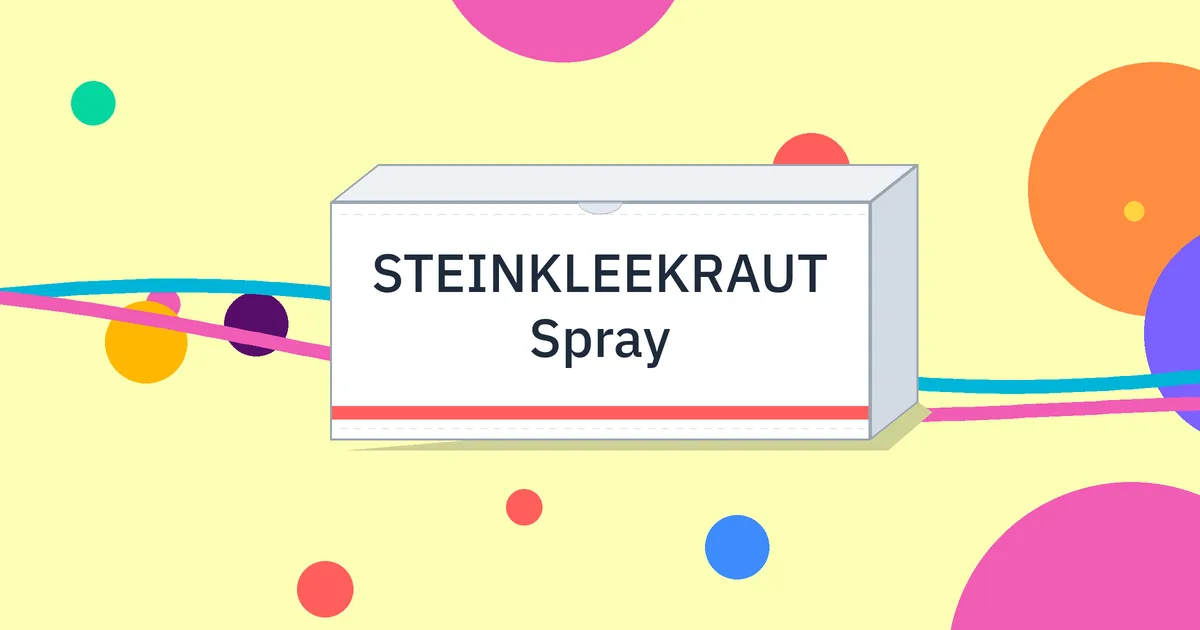 Symbolbild: Packung mit der Aufschrift STEINKLEEKRAUT Spray (PZN 11713714) – Verfügbarkeit und Bezug in Apotheken in Frankfurt am Main
