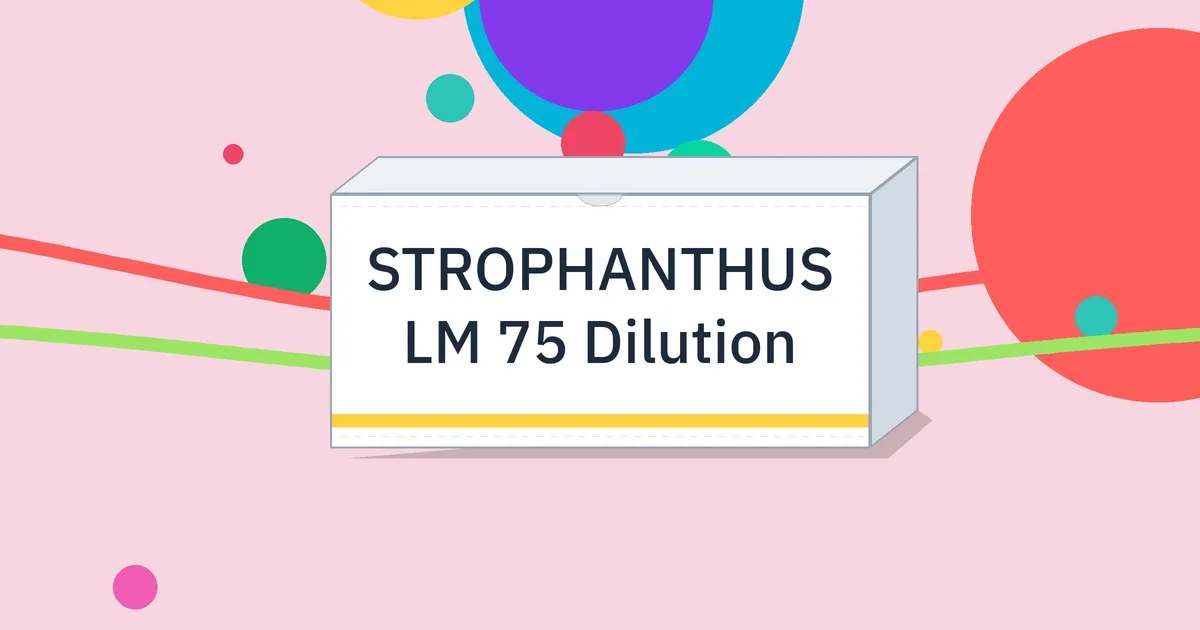Symbolbild: Packung mit der Aufschrift STROPHANTHUS LM 75 Dilution (PZN 13205146) – Verfügbarkeit und Bezug in Apotheken in Frankfurt am Main