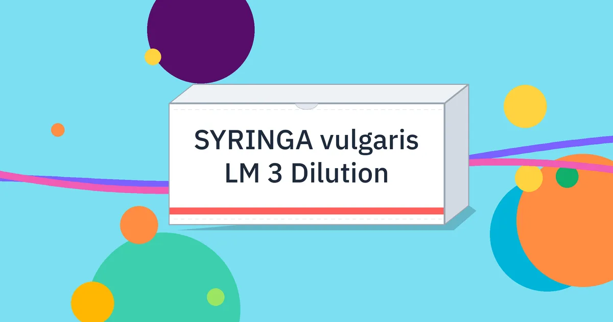 Symbolbild: Packung mit der Aufschrift SYRINGA vulgaris LM 3 Dilution (PZN 13685258) – Verfügbarkeit und Bezug in Apotheken in Frankfurt am Main