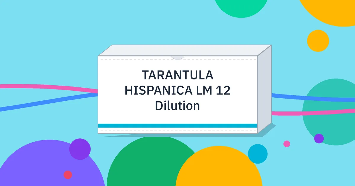 Symbolbild: Packung mit der Aufschrift TARANTULA HISPANICA LM 12 Dilution (PZN 10407932) – Verfügbarkeit und Bezug in Apotheken in Frankfurt am Main