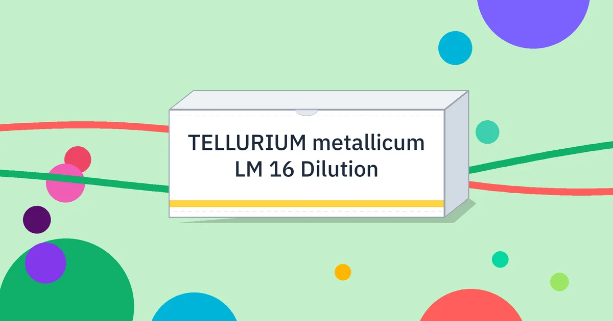 Symbolbild: Packung mit der Aufschrift TELLURIUM metallicum LM 16 Dilution (PZN 13215707) – Verfügbarkeit und Bezug in Apotheken in Frankfurt am Main