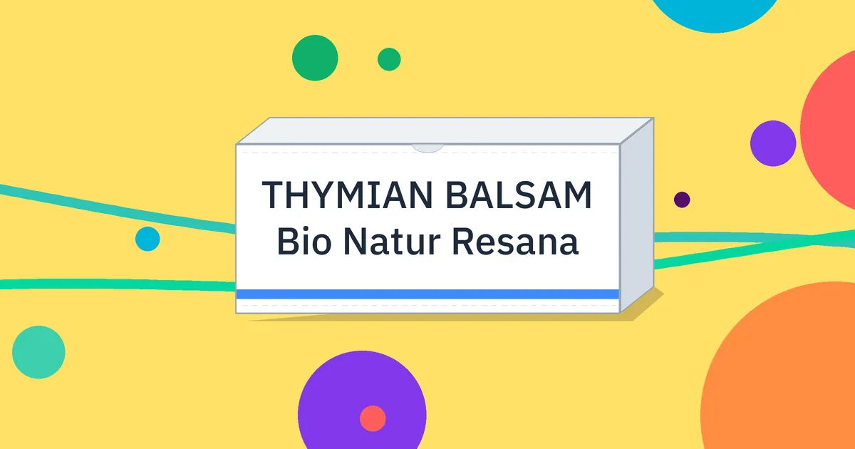 Symbolbild: Packung mit der Aufschrift THYMIAN BALSAM Bio Natur Resana (PZN 20823181) – Verfügbarkeit und Bezug in Apotheken in Frankfurt am Main