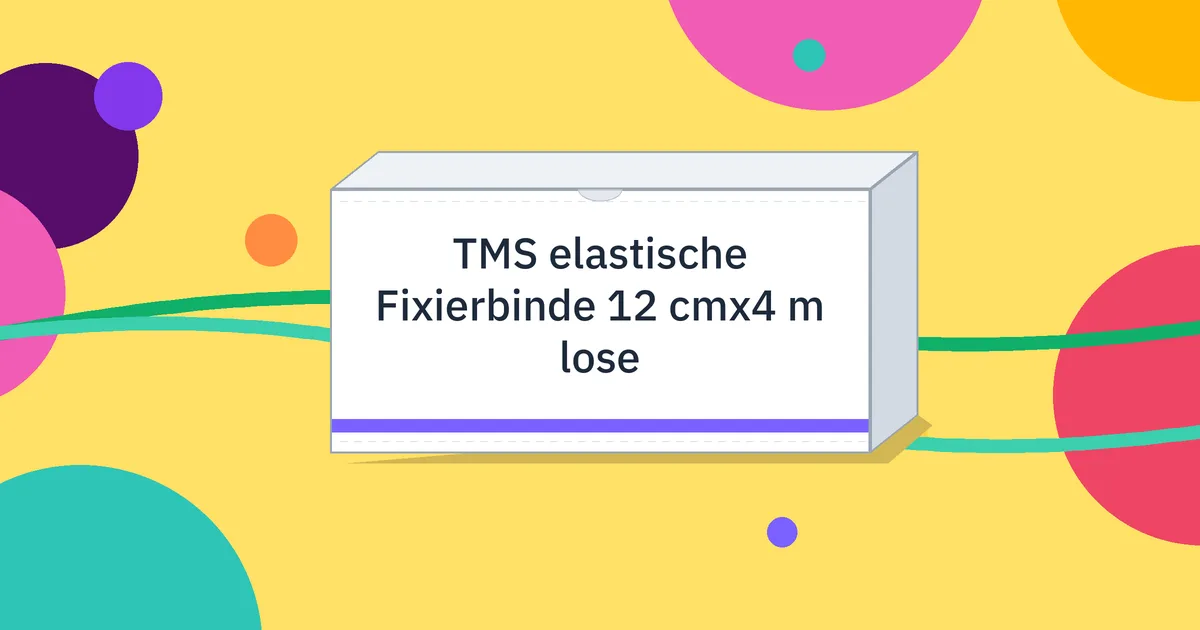 Symbolbild: Packung mit der Aufschrift TMS elastische Fixierbinde 12 cmx4 m lose (PZN 18316175) – Verfügbarkeit und Bezug in Apotheken in Frankfurt am Main