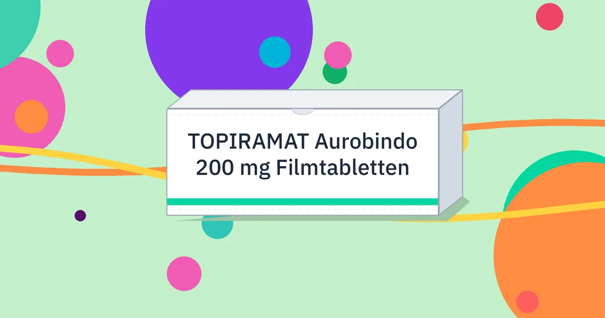 Symbolbild: Packung mit der Aufschrift TOPIRAMAT Aurobindo 200 mg Filmtabletten (PZN 09713871) – Verfügbarkeit und Bezug in Apotheken in Frankfurt am Main