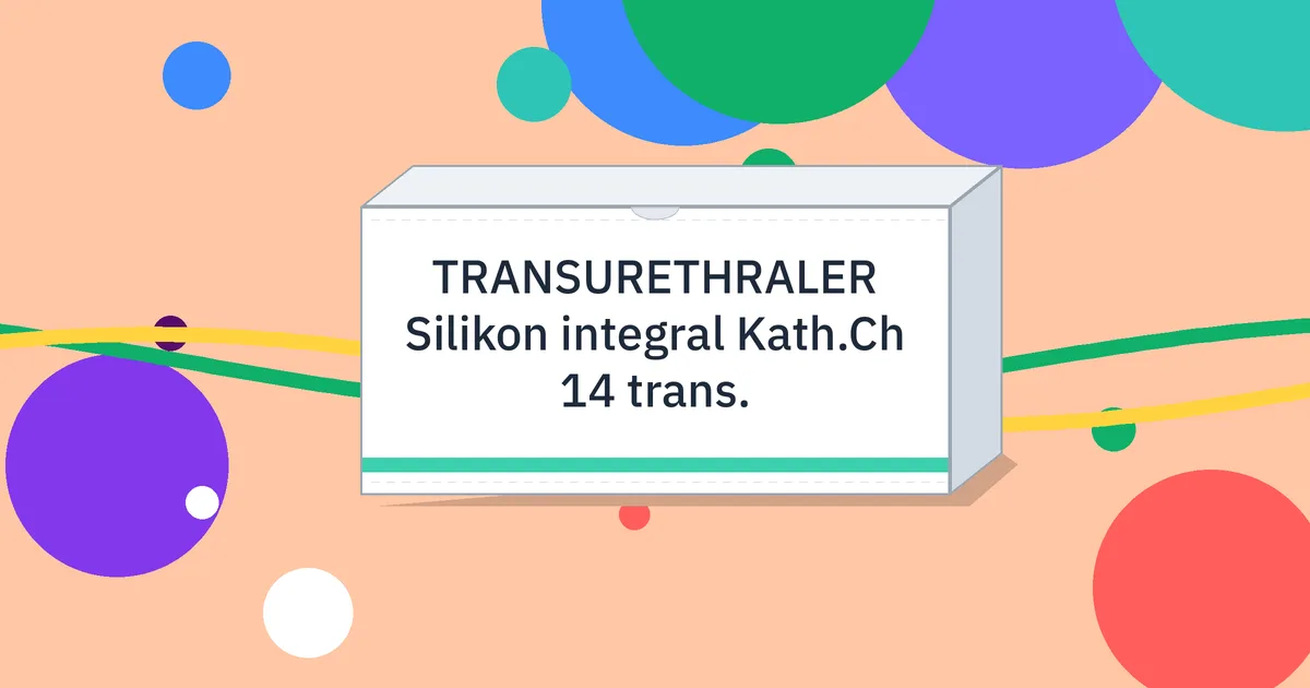 Symbolbild: Packung mit der Aufschrift TRANSURETHRALER Silikon integral Kath.Ch 14 trans. (PZN 13163614) – Verfügbarkeit und Bezug in Apotheken in Frankfurt am Main