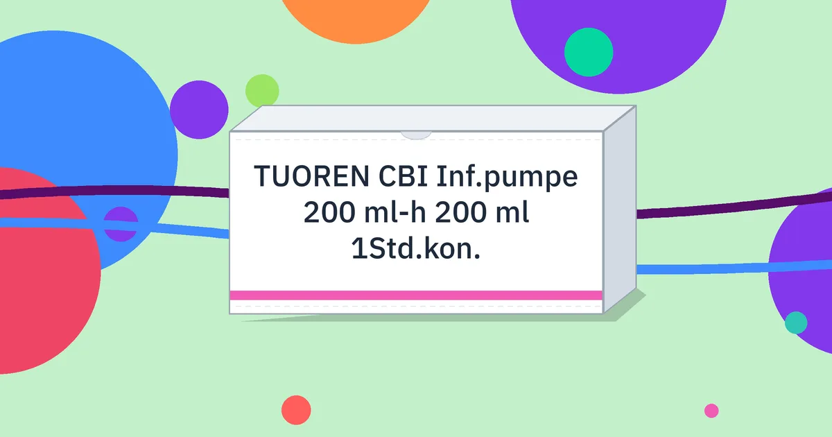 Symbolbild: Packung mit der Aufschrift TUOREN CBI Inf.pumpe 200 ml-h 200 ml 1Std.kon. (PZN 11663206) – Verfügbarkeit und Bezug in Apotheken in Frankfurt am Main