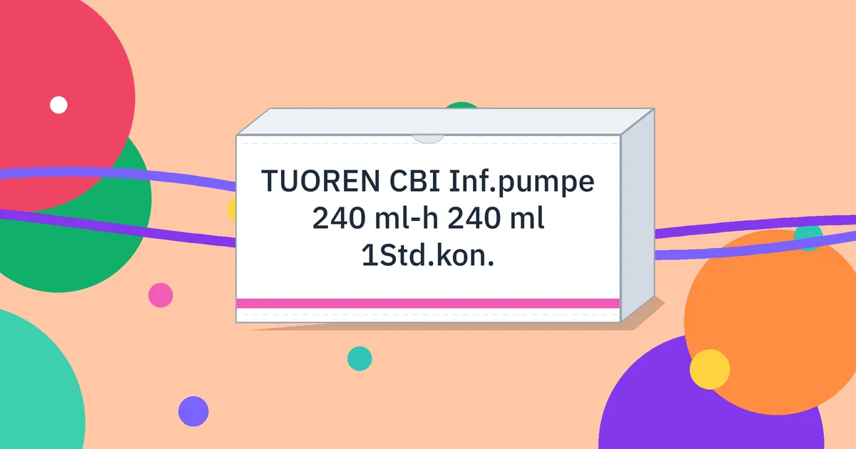 Symbolbild: Packung mit der Aufschrift TUOREN CBI Inf.pumpe 240 ml-h 240 ml 1Std.kon. (PZN 11663212) – Verfügbarkeit und Bezug in Apotheken in Frankfurt am Main