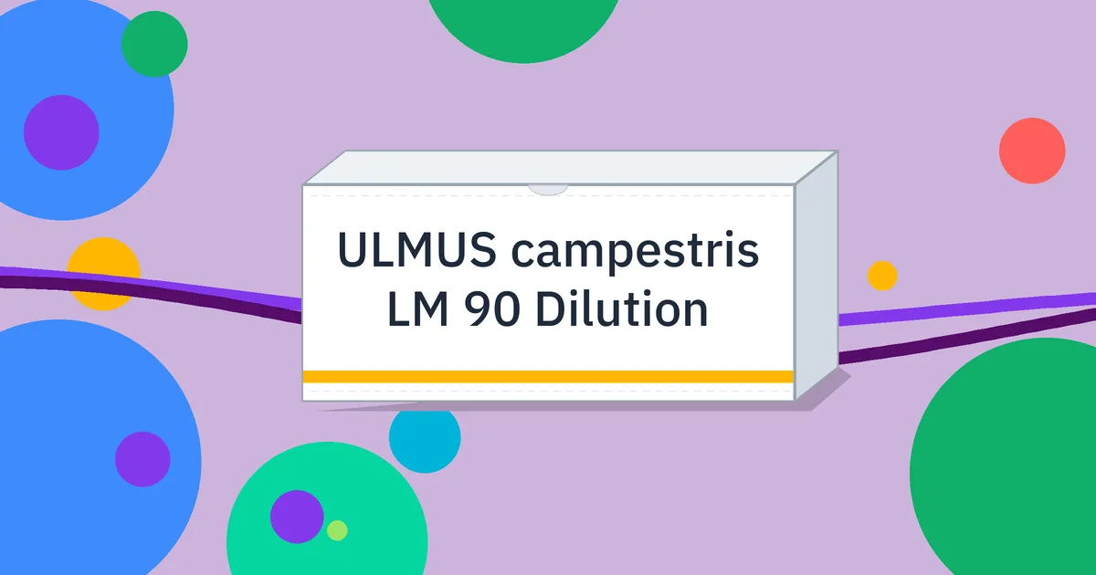 Symbolbild: Packung mit der Aufschrift ULMUS campestris LM 90 Dilution (PZN 13255598) – Verfügbarkeit und Bezug in Apotheken in Frankfurt am Main