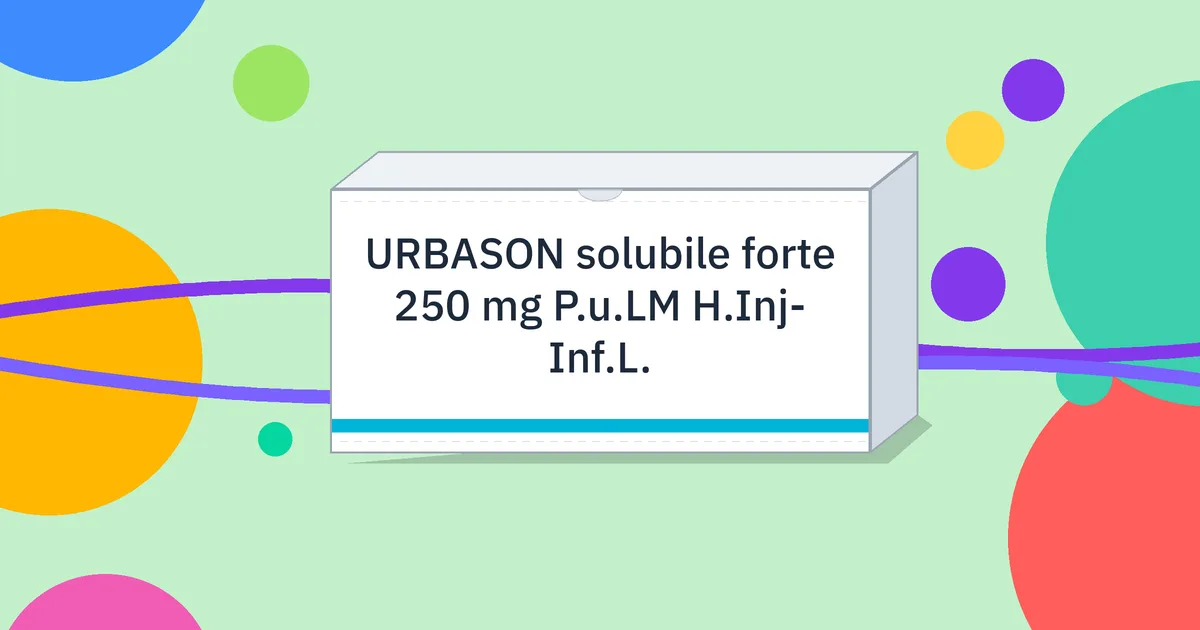 Symbolbild: Packung mit der Aufschrift URBASON solubile forte 250 mg P.u.LM H.Inj-Inf.L. (PZN 07359477) – Verfügbarkeit und Bezug in Apotheken in Frankfurt am Main