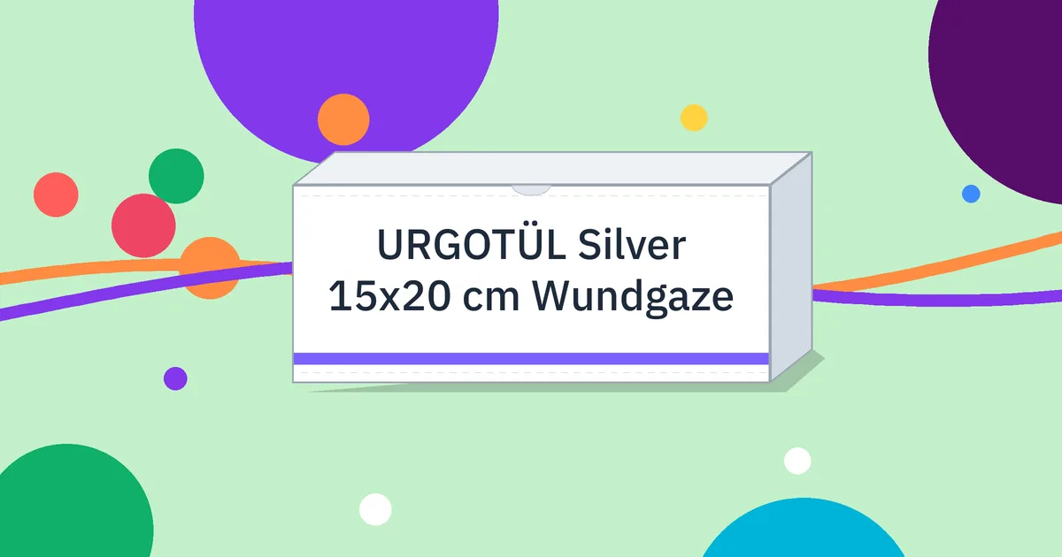 Symbolbild: Packung mit der Aufschrift URGOTÜL Silver 15x20 cm Wundgaze (PZN 17859324) – Verfügbarkeit und Bezug in Apotheken in Frankfurt am Main